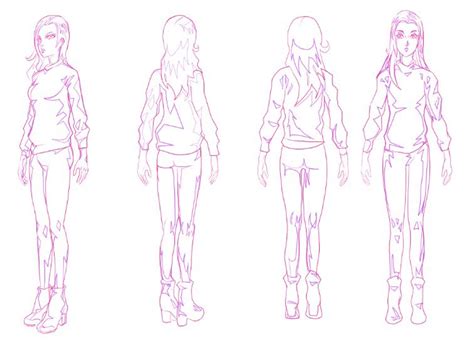 Body Template Anime Blank 16 Outline Ideas Art Reference Poses Body