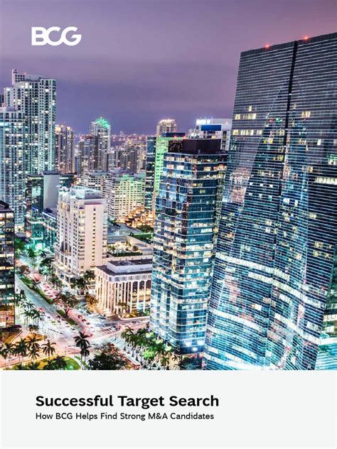 Bcg Framework For Target Search Pdf Mergers And Acquisitions