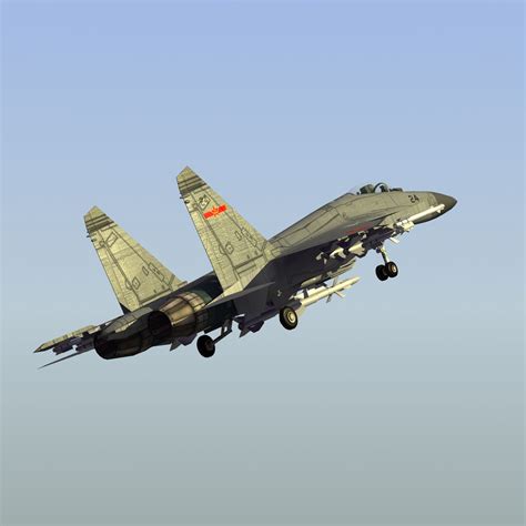 J11a Shenyang Flankerb 3d Model 159 Max 3dm 3ds Flt Obj Wrl X