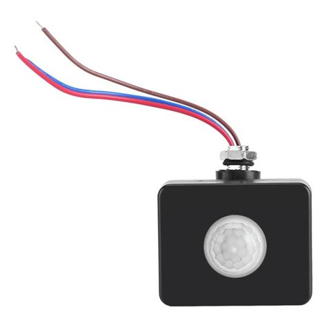 Interruptor Pir Negro Sensor De Movimiento Infrarrojo Detector De