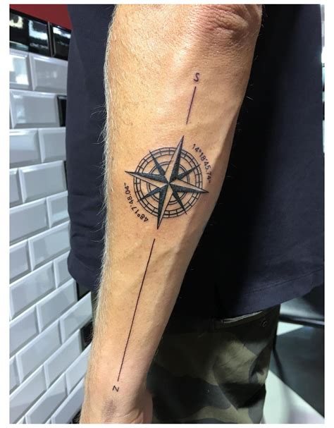 Mens Forearm Tattoos Compass At Charles Amos Blog