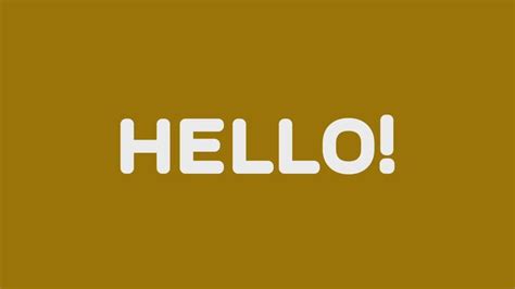 Hello Text Animation Free Video For Social Media 22444342 Stock Video