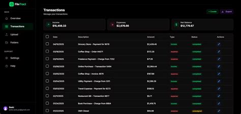 Filetract：ai财务数据自动化处理平台，自动提取和分析财务数据 Ai 人工智能