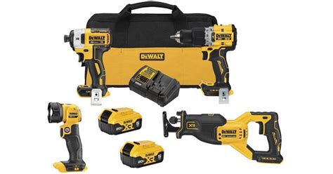 Dewalt 20v Max Xr Brushless Cordless 4 Tool Combo Kit With 5 0ah