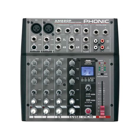 Mixer Phonic Am220p Análogo Usb