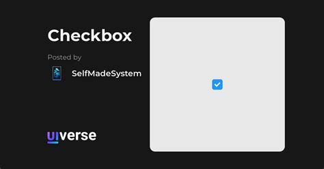 Checkbox By Selfmadesystem Made With Css Uiverse Io