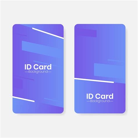 Premium Vector Blue And Purple Id Card Background Template