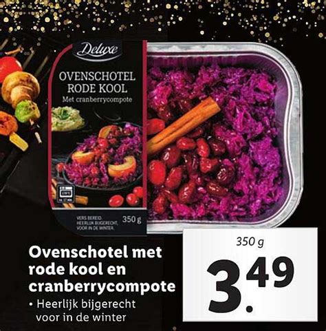 Delux Ovenschotel Met Rode Kool En Cranberrycompote Aanbieding Bij Lidl