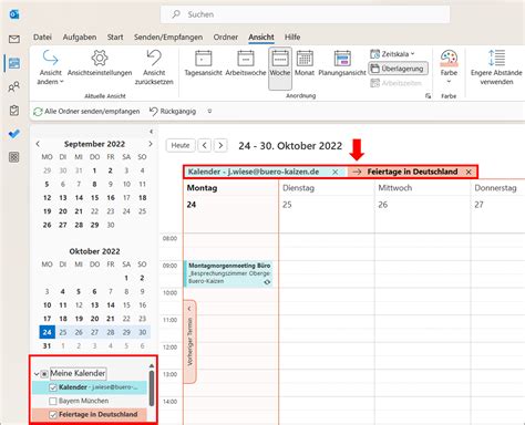 Den Blickwinkel ändern Den Anzeigezeitraum Im Outlook Kalender