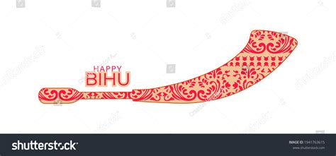 Vector Illustration Happy Rongali Bihu Assamese เวกเตอร์สต็อก ปลอดค่า