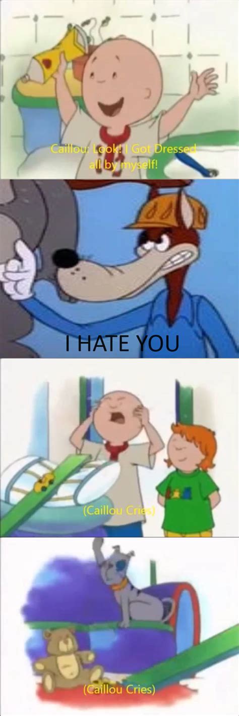 Slick Mcwolf Hates Caillou By Maxiethefox2005 Deviantart Stuff Fan