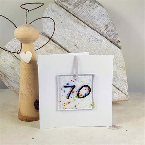 70th Celebration Glass Decoration Card Art Room 59