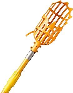 Fruit Picker Pole With Basket Telescoping Universal Fruit Picker