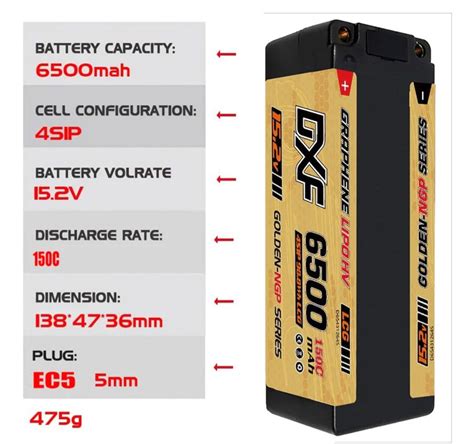 S Lipo Battery V MAH C GoldSeries LCG MM Graphene Lipo Hardcase NGP GOLDEN Hobbies