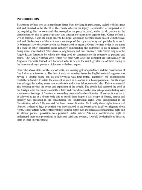 Writs Final 72762 Pdf Writ Habeas Corpus