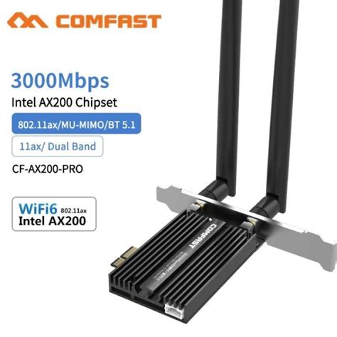 Promo Intel Ax200 Wifi 6 Desktop Dual Band Ax Wireless Bt 5 1 Rgb Pcie Pci E Diskon 9 Di Seller