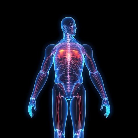 Premium Ai Image Neon Effect Abstract Of Human Body