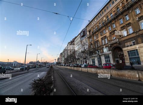 Budapest Pesti Also Rakpart Belgrad Rakpart Hungary Stock Photo Alamy