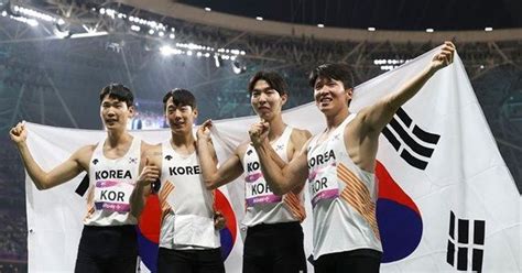 86 아시안게임 이후 처음 남자 육상 계주 37년 만에 메달 항저우 Ag
