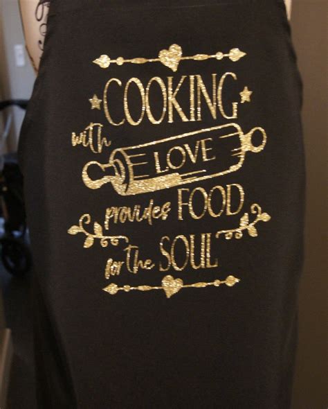 Aprons For Women Funny Apron For Women Cooking With Love Etsy