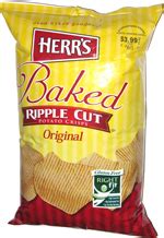 Herrs Baked Ripple Cut Potato Crisps Original