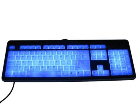 Buy Modtek Super Slim Acrylic Illuminated Backlit Usb Computer Keyboard Blue By Advanced Gaming
