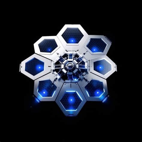 Free Hexagonal Space Station Photo Spacecraft Hexagonal Geometric