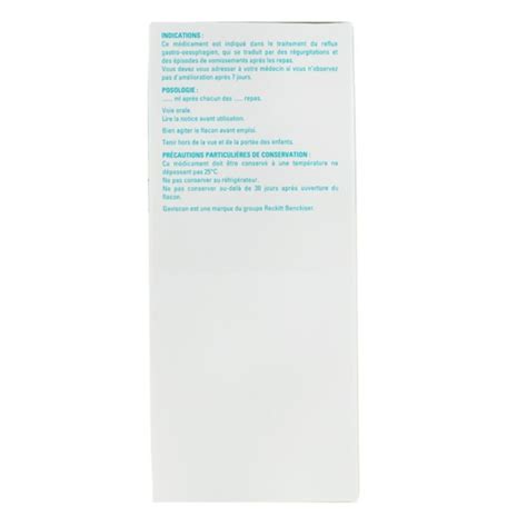 Gaviscon Nourrisson Suspension Buvable 150ml Reflux Gastro Oesophagien