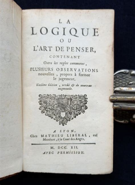 Antoine Arnauld And Pierre Nicole La Logique Ou Lart De Catawiki