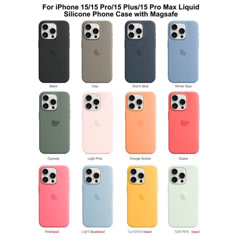 เคสโทรศัพท์ซิลิโคนเหลวสำหรับ Iphone 15 Pro Max Plus พร้อมด้วย Magsafe