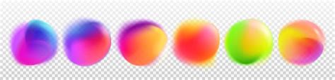 Free Vector Abstract Circles With Color Rainbow Gradient Blur Palette Of Round Vibrant Dots