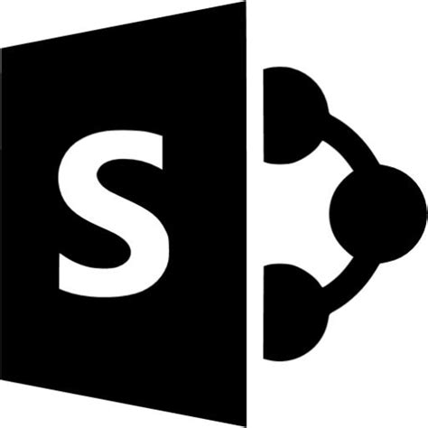 Black Share Point Icon Free Black Office Icons