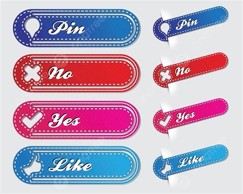 Collection Of Colorful Leather Bookmark Arrow Shape Sign Vector Arrow