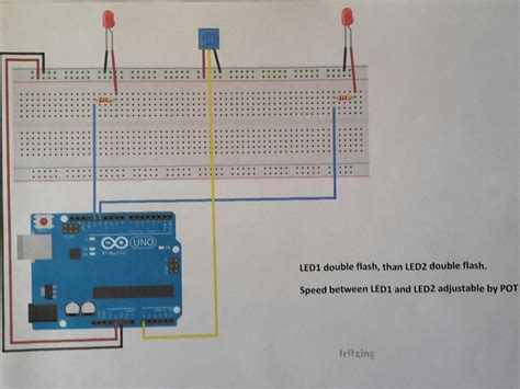 Arduino Uno Flashing Leds Pot