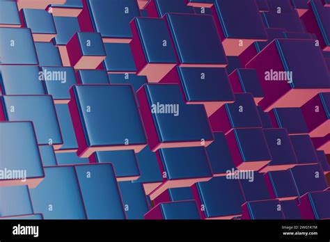 Digital Blocks Arranged In A Clean Minimalistic Sequence Embodying