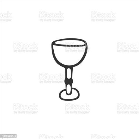 흰색 배경에 고립 된 손으로 그린 기독교 그릇 아이콘 종교와 기독교 그리스도의 희생에 대한 기독교 상징예수 벡터 일러스트레이션 0명에 대한 스톡 벡터 아트 및 기타 이미지