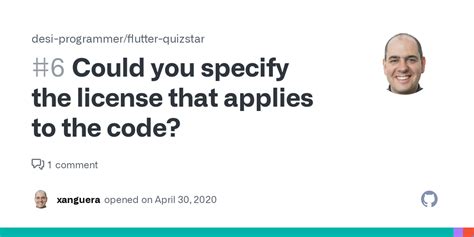 Could You Specify The License That Applies To The Code · Issue 6 · Desi Programmerflutter
