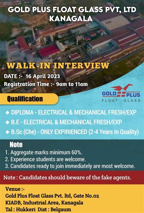 Sanket Pawar On Linkedin Walk In Interviews Gold Plus Float Glass