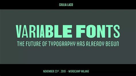 Variable Fonts The Future Of Typography Has Already Begun Pdf