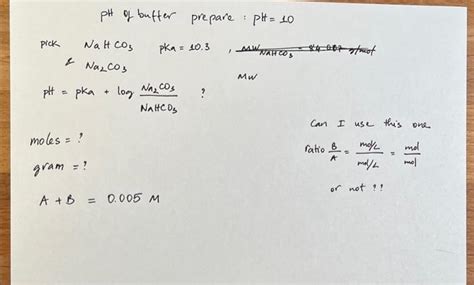 Solved Ph Of The Buffer Needed To Prepare Reagents Chegg