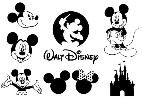 Mickey Mouse Silhouette Vector 48 Koleksi Gambar