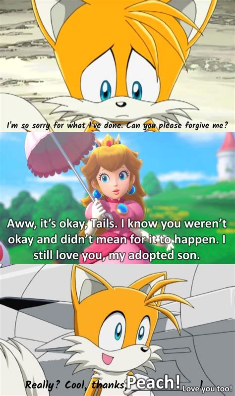 Peach Accepts Tails Apology My Version By Sonicspider21 On Deviantart