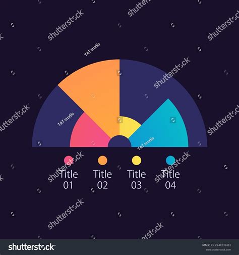 Arc Infographic Chart Design Template Dark Stock Vector Royalty Free