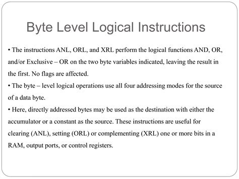 8051 Instruction Set PPT