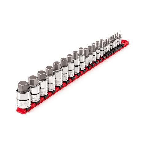 Tekton 22pc Metric 1 4 3 8 1 2in Dr Hex Bit Socket Set Pieces Qty 22 Model Shb99102
