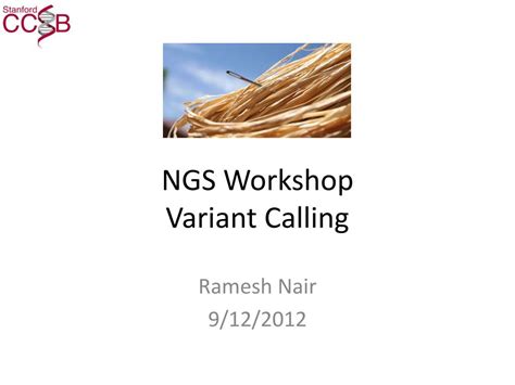 PPT NGS Workshop Variant Calling PowerPoint Presentation Free