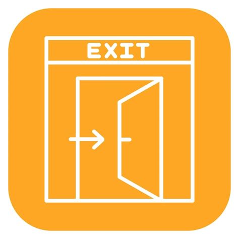 Premium Vector Exit Door Vector Illustration