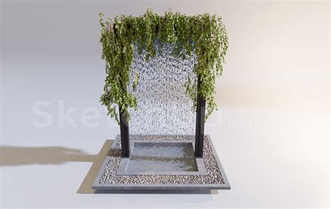 6894 Free Sketchup Waterfall Model Download