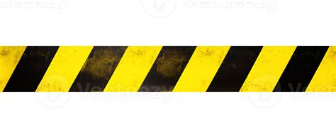 Seamless Horizontal Black And Yellow Caution Tape Isolated On