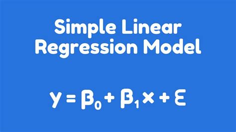 Simple Linear Regression Model Youtube